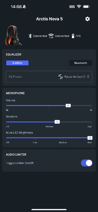 What is an audio limiter and how do I adjust it in the Arctis Companion ...