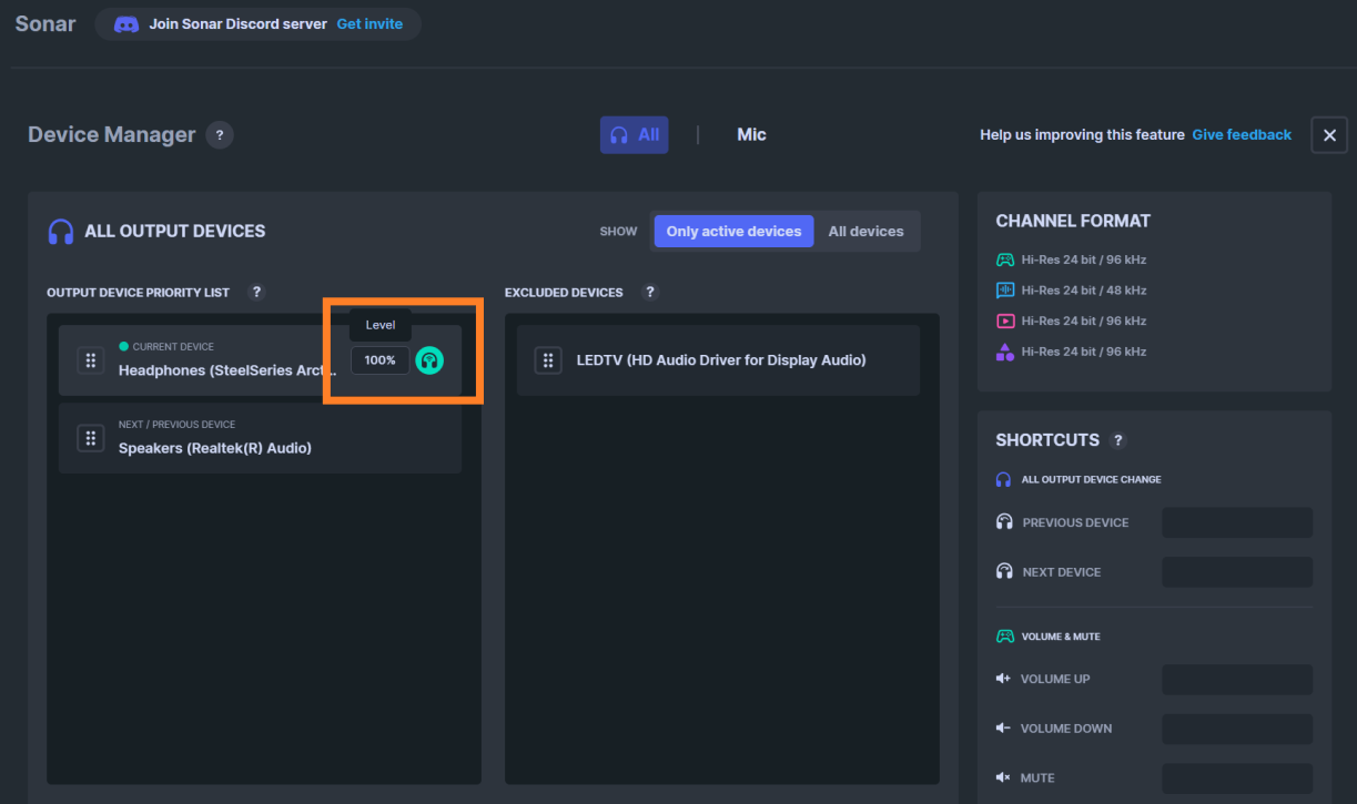 Why can't I change the volume of my device in Sonar? – Support